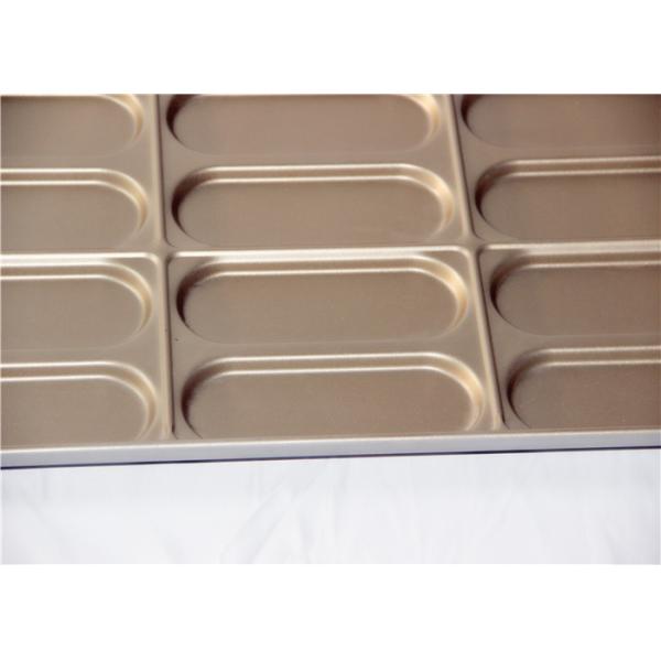 Quality 654x535x38mm PTFE Golden Hot Dog Bun Baking Pan for sale