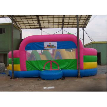Quality Inflatable obstacle course combo with bouncer , Colorful Kids Fun city for sale