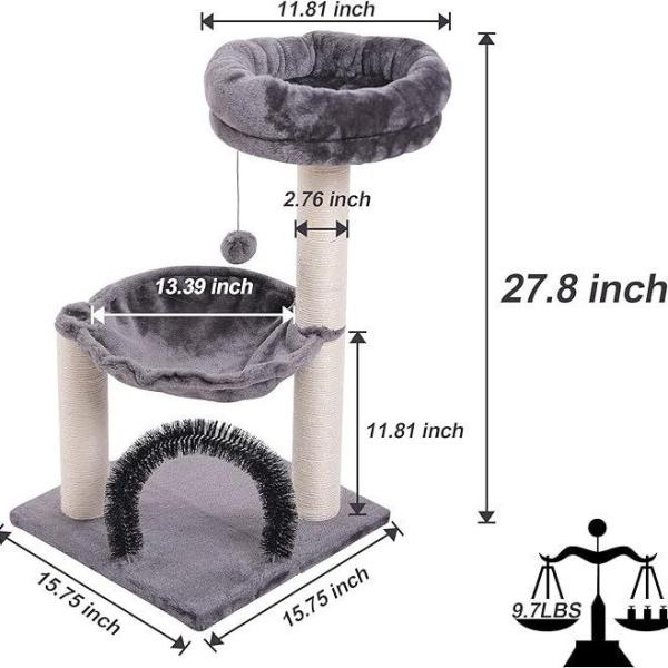 Quality Natural Sisal Cat Trees Scratching Post Multi-Level Platform Cat Tower for Large for sale