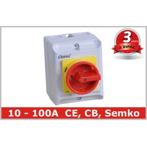 Quality Waterproof IP65 Rotary Isolator Switch / 2 Pole 3 Pole Disconnect Switch for sale