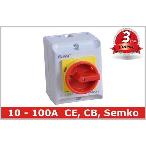Quality Waterproof IP65 Rotary Isolator Switch / 2 Pole 3 Pole Disconnect Switch for sale