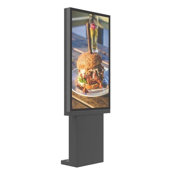 Quality 65 inch High Brightness Weatherproof Outdoor Drive Thru Menu Board with floorstanding base for sale