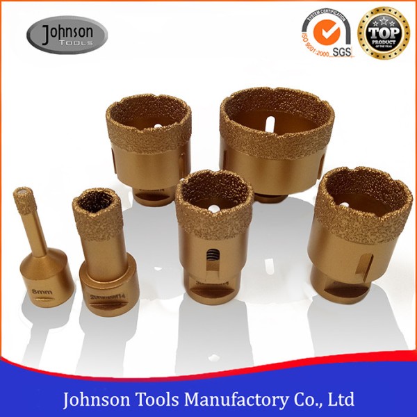 Quality Wax Filled Dry Porcelain Diamond Core Drill Bits 20-68mm Outer Diameter for sale