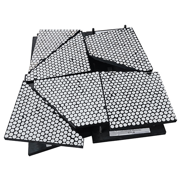 Quality Impact Resistant Ceramic Wear Tiles Cylinder Hexagonal Ceramic Rubber Composite for sale