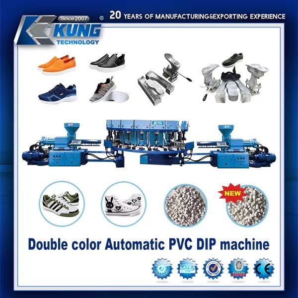 Quality Durable DIP PVC Injection Molding Shoe Machine Rotary 5000x2350x1900mm for sale