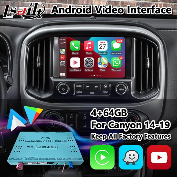 Quality Lsailt Android Carplay video interface for 2015-2020 GMC Canyon Intellilink for sale