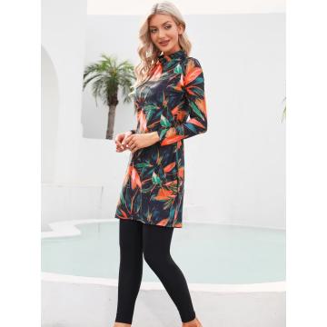 Quality Burkini Islamic Women'S Swimwear Printed Sunscreen Islamic Swimwear Hijab for sale