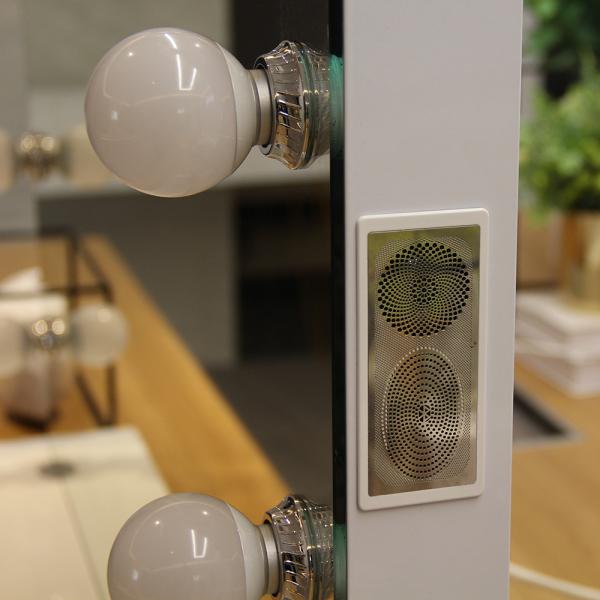 Quality Silver Finishing Makeup Mirror With LED Light Luxury Gold Customizable for sale