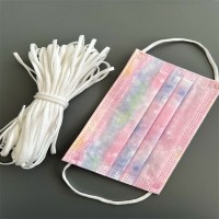 Quality White Flat Ear Loop Elastic Cord Soft Ear Tie Rope 3.5MM for sale