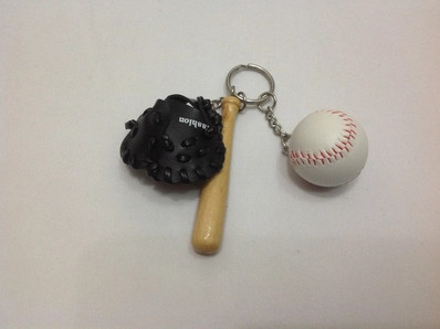 Quality cricket glove stick set sport keychain gifts with customed logo for sale