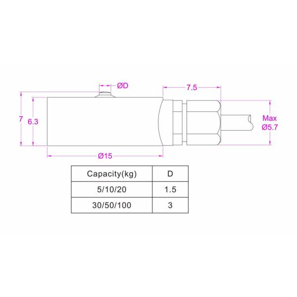 Quality Small compression load cell 100kg 50kg 20kg 10kg 5kg Miniature button load cell for sale