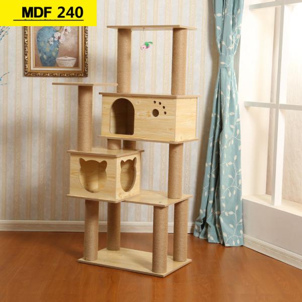Quality Soft Plush Detachable MDF Wooden Cat Tree for sale