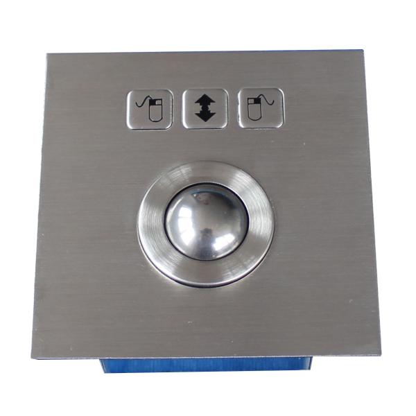 Quality Dust-proof 25mm top panel mounting steel mini stainless steel optical trackball for sale