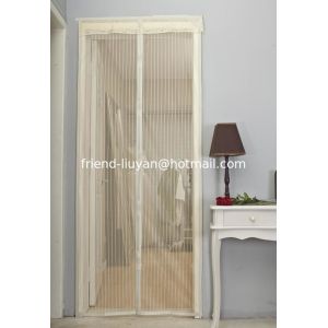 Quality Beige Coffee Color Magnetic Screen Door Mosquito Magnetic Mesh Door for sale