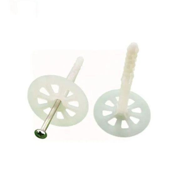 Quality 50mm White Plastic Heat Plastic Insulation Fastener Anchor With Weather And Heat Resistance for sale