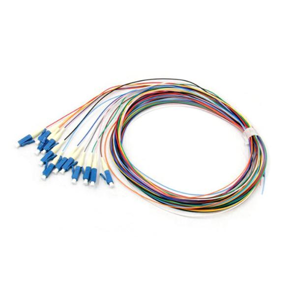 Quality LC Connector Single Mode Fiber Optic Pigtail with 0.9mm Cable and 12 Colors for sale