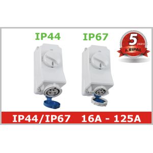 Quality 230V 400V Waterproof Interlocked Switch Sockets for Industrial Plug for sale