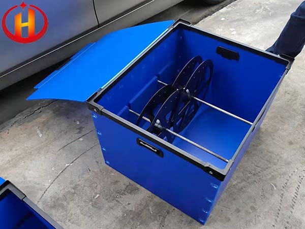 Quality Blue Waterproof PP Corrugated Plastic Box With Lid Flat Surface for sale