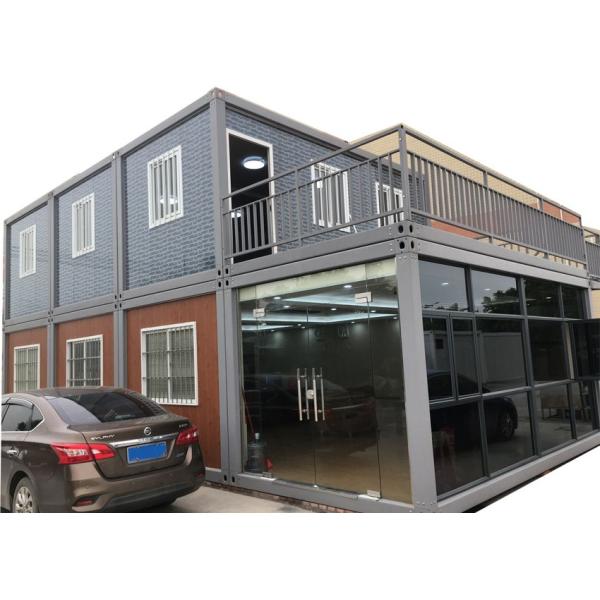 Quality prefab Glass Wall Luxury Flat Pack Container House for sale
