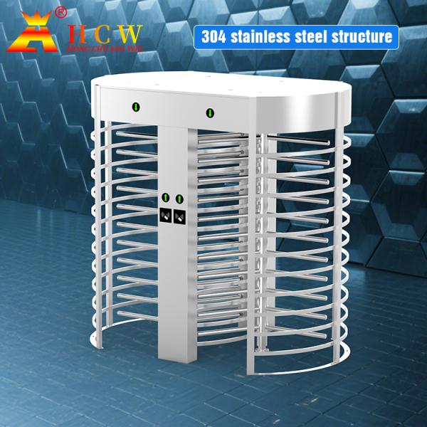 Quality Double Magnetic Full Height Turnstile Gate Biometric Face Recognition RS485 for sale