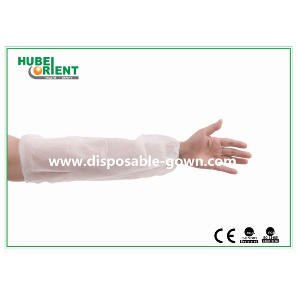 Quality Polypropylene White Disposable Arm Sleeves Comfortable Oil-Proof for food industry for sale