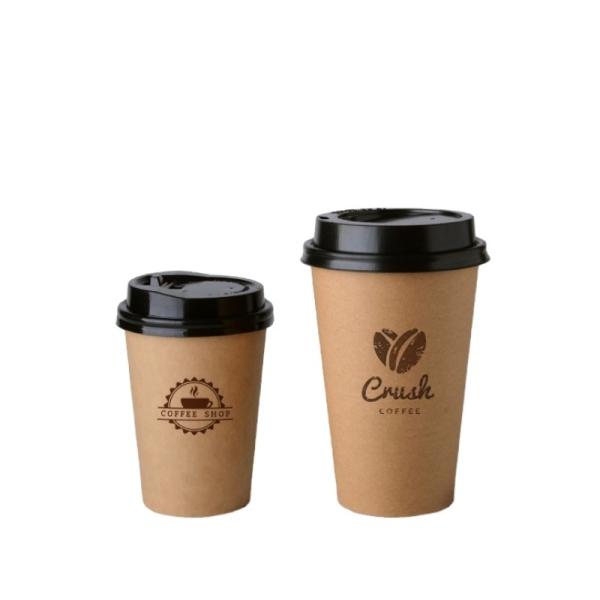 Quality 8 Ounce Biodegradable Disposable Paper Cups Kraft Paper Single Wall Coffee Cups for sale
