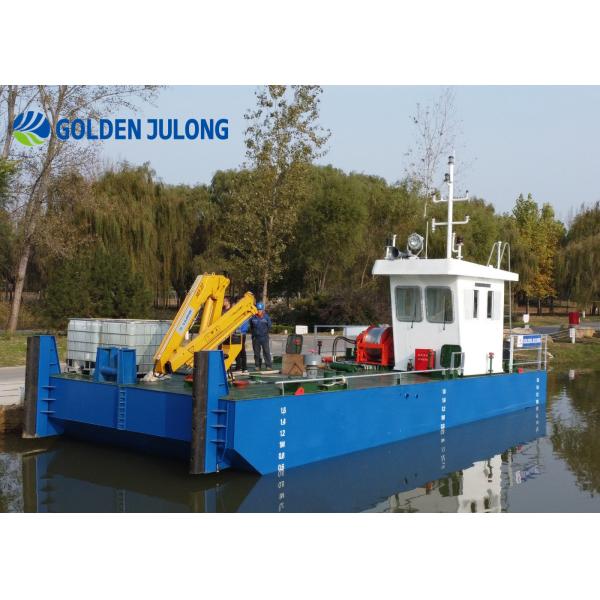 Quality JULONG JLWB400 Work Boat With Hydraulic Deck Crane For Dredger for sale