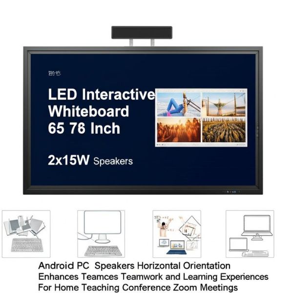 Quality 75 Inch oem interactive whiteboard with Speakers For Home Teaching Zoom Meetings for sale