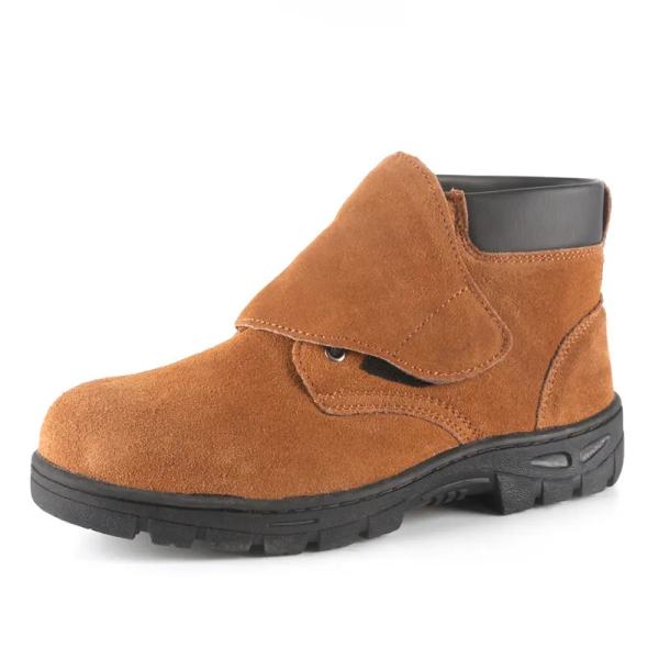 Quality Unisex Welding Safety Shoes Mens Steel Toe Welding Boots Yellow for sale
