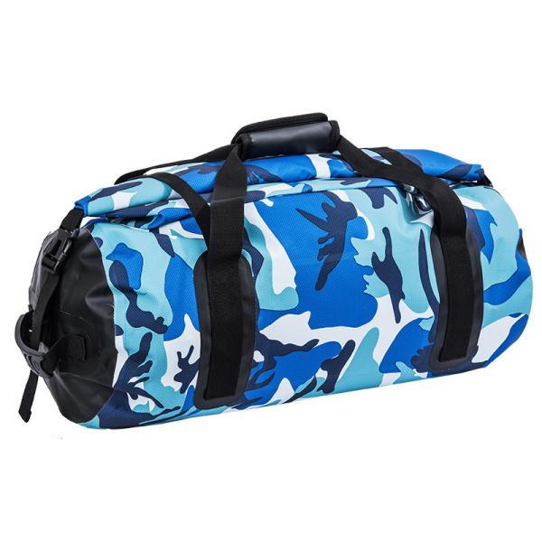 Quality Multifunctional Water Resistant Duffel Bag Blue Large Capacity 45L Cylinder for sale