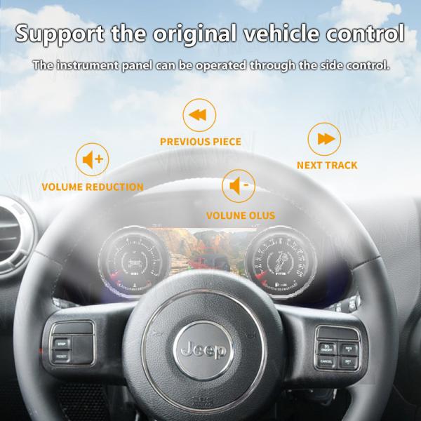 Quality Digital Cluster Linux Screen Car Dashboard For Jeep Wrangler 2011-2017 for sale