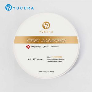 Quality Yucera China Made CAD CAM Zirconia Block 98mm Dental Prosthesis Material for sale