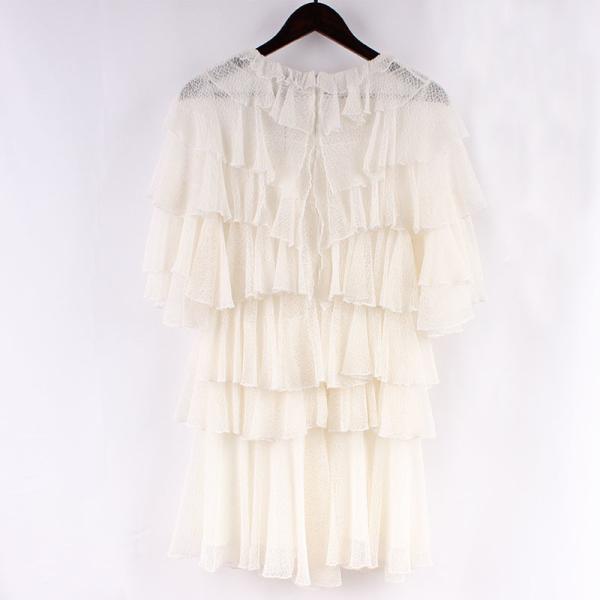Quality Short Sleeve 90 Nylon 10 Spandex Lace Party Dress for sale