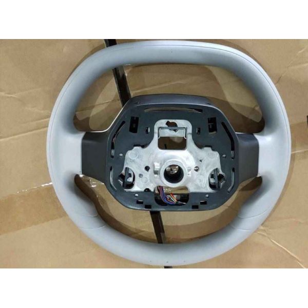Quality OEM White Leather Wrapped Steering Wheel Replacement For Geely Geometry A for sale