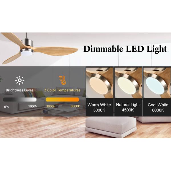Quality White Black Gold 52 Ceiling Fan With Light 6 Speed DC Motor for sale