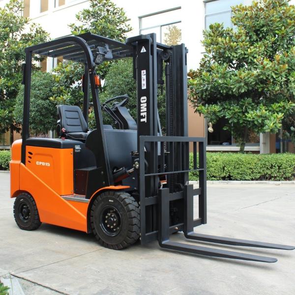 Quality Electric Forklift Truck with 1500kgs Capacity and Maintenance Free Battery Charger for sale