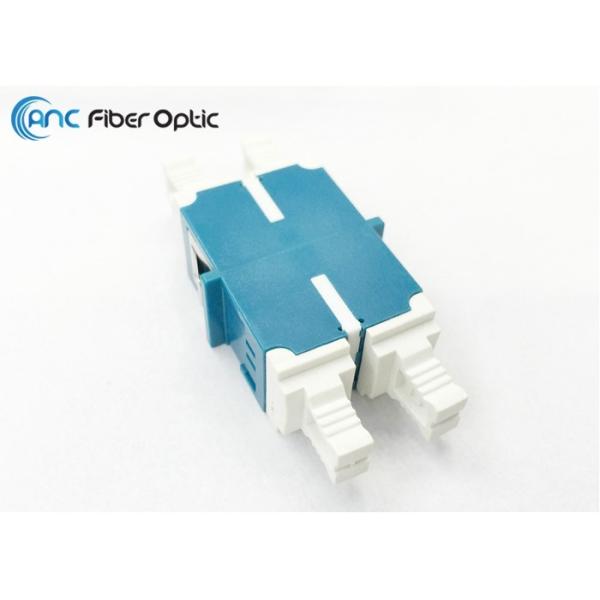 Quality LC Quad Fiber Optic Adapters Stackable Four Port in Blue Green Aqua Colors for sale