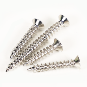 Quality Nickel plated flat head self-tapping screw with cross groove for M3 M4 M5 sizes for sale