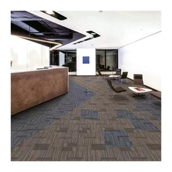 Quality 8kg/sqm Luxury Removable Carpet Tiles for Office Modular Flooring Rectangle for sale