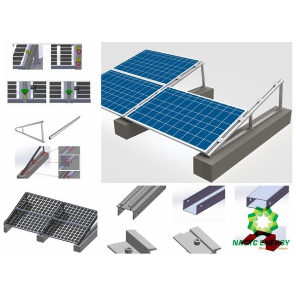 Quality TOP Aluminum Flat Roof Solar Mounting System  Bracket home power system   for solar energy         solar home system for sale