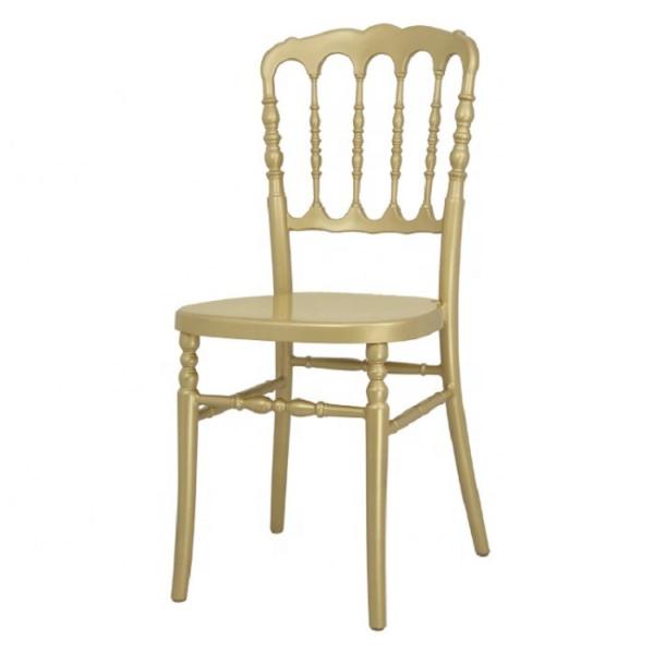 Quality Customized Gold Stackable Banquet Chairs Golden Reception Hall Chairs for sale