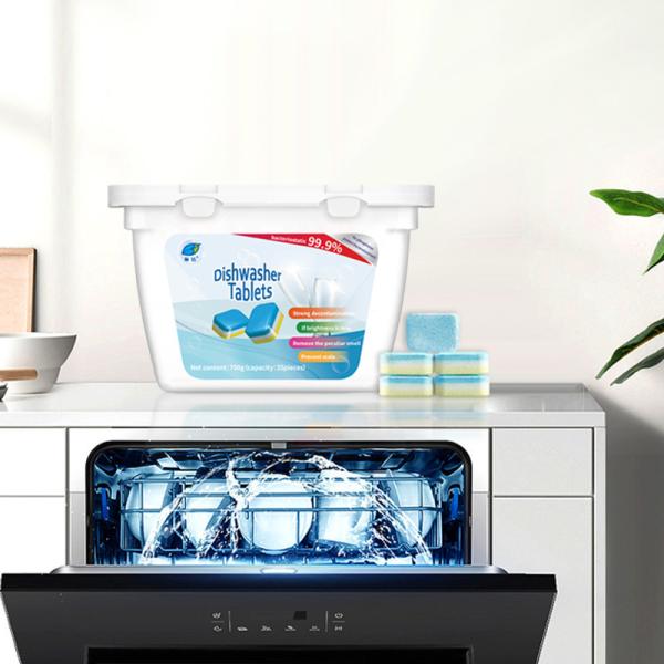 Quality Dishwasher Tablets 2 Layers Solid Household Power cleaning block for Effective for sale