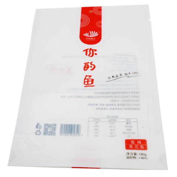 Quality Kingred Biodegradable Stand Up Pouch Clear Window Tea Coffee Snack Packaging Bag for sale