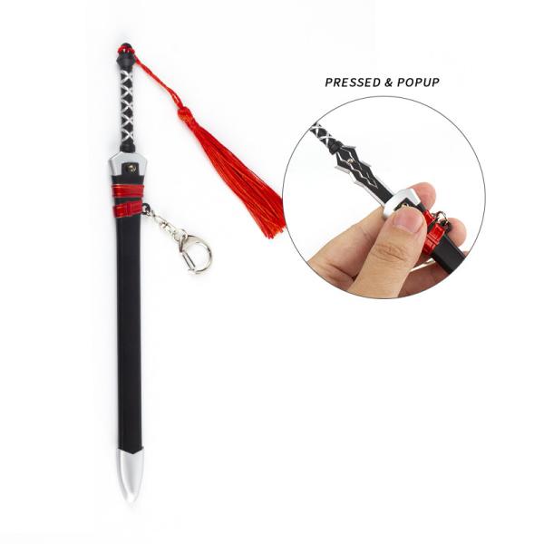 Quality Sword Art Online Yuuki Zinc Alloy Automatic Eject Mini Sword Keychain for sale