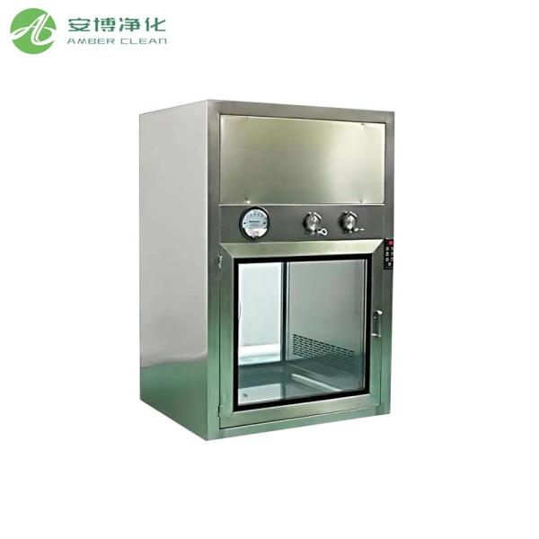 Quality UV Light Stainless Steel Mechanical Interlock Cleanroom Pass Through Box for sale