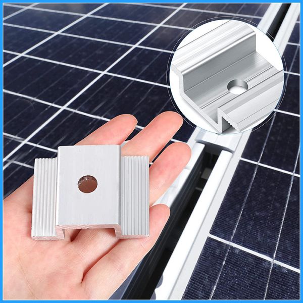 Quality Sleek Solar Panel Mid Clamp Custom Solar Panel Clips installation for sale