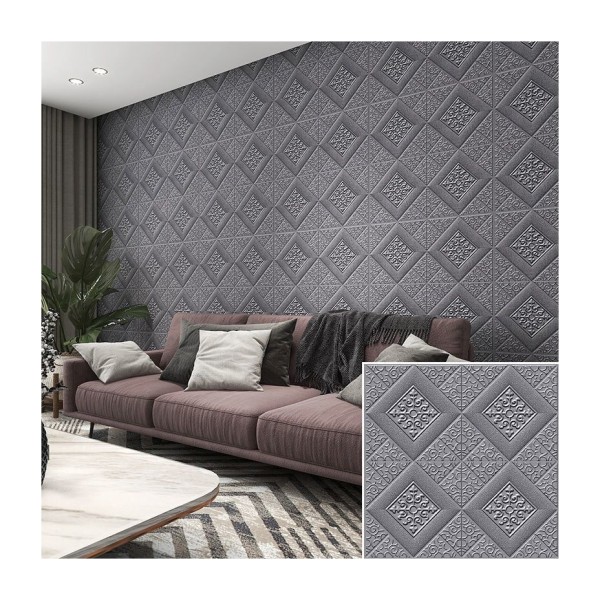 Quality Nursery Room And Bathroom Wall Stickers 3D Foam 70x70 PE Foam Wallpaper for sale