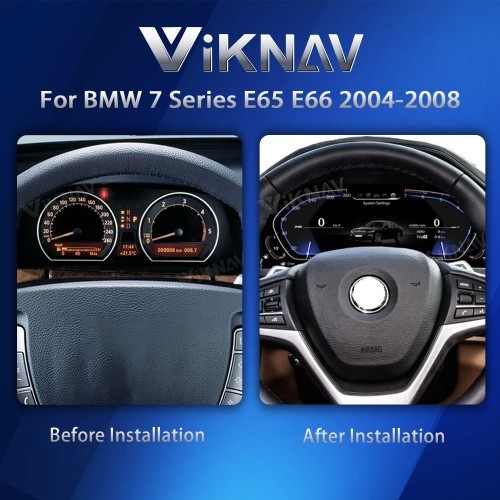 Quality VIKNAV 12.3" Digital Instrument Cluster for BMW 7 Series E65/E66 2004-2008 for sale