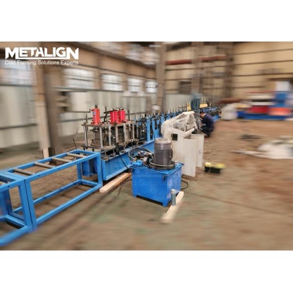 Quality 15Kw Strut Channel Roll Forming Machine Hydraulic Punching And Adjustable Guide for sale