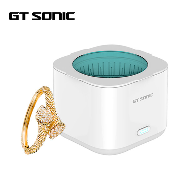 Quality White Mini Ultrasonic Jewelry Cleaner , Home Jewelry Cleaning Machine 10W for sale